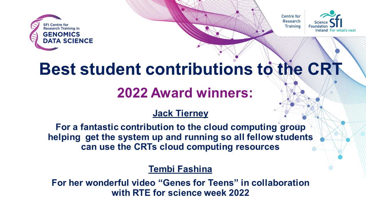 Congratulations to Jack Tierney and Tembi Fashina who won best student ...